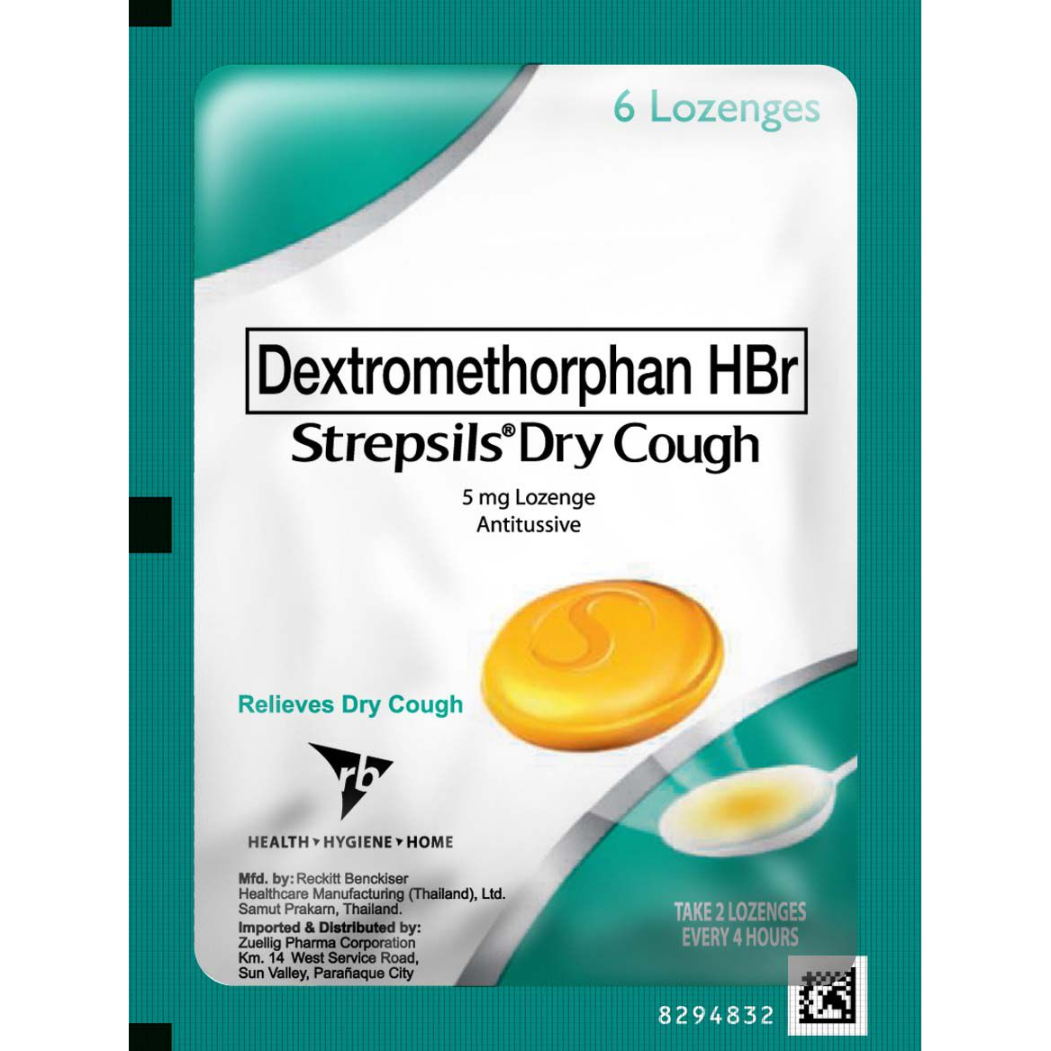 STREPSILS DRY COUGH Dextromethorphan Hydrobromide 5mg Lozenge 6's price ...